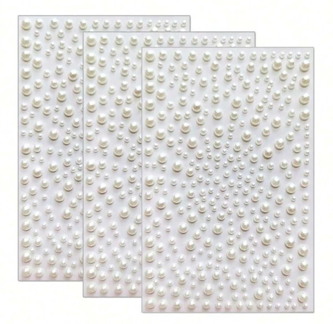 Flat white pearls 3 sheets – Personalized Canvas